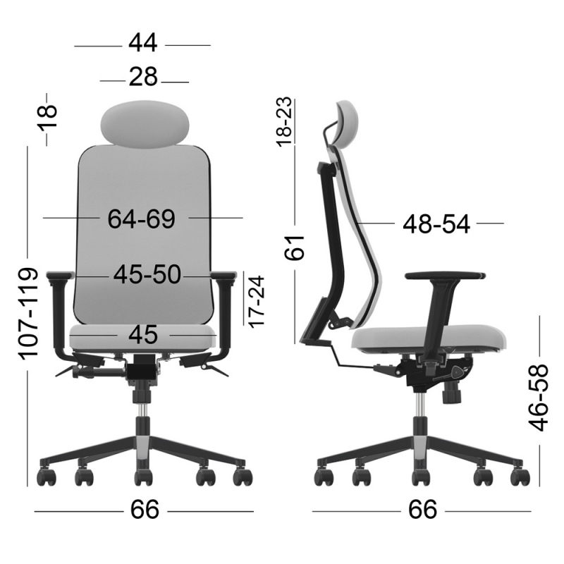 Work chair REFLEX