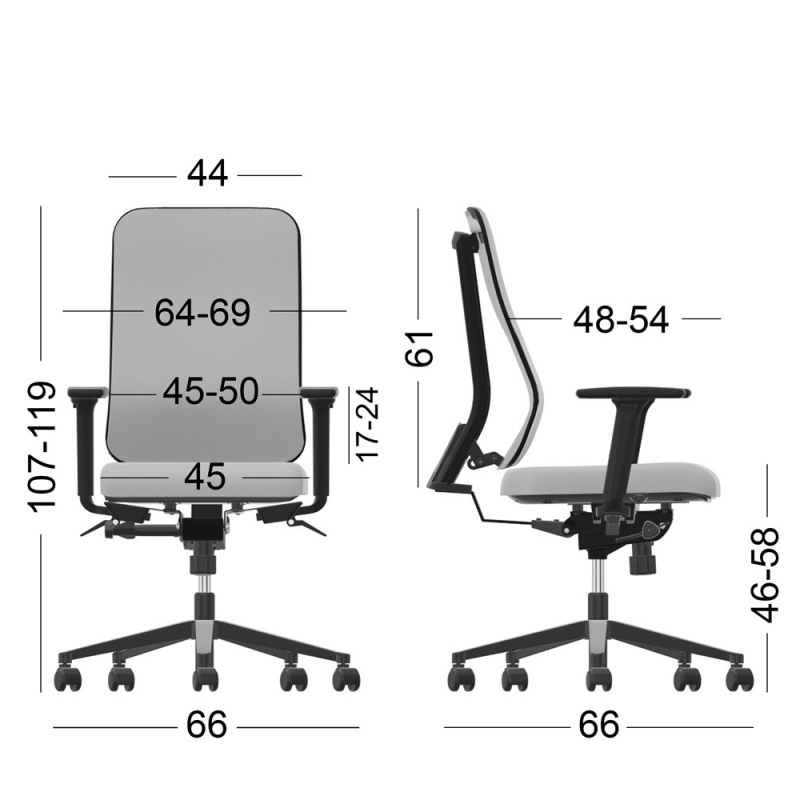 Work chair REFLEX